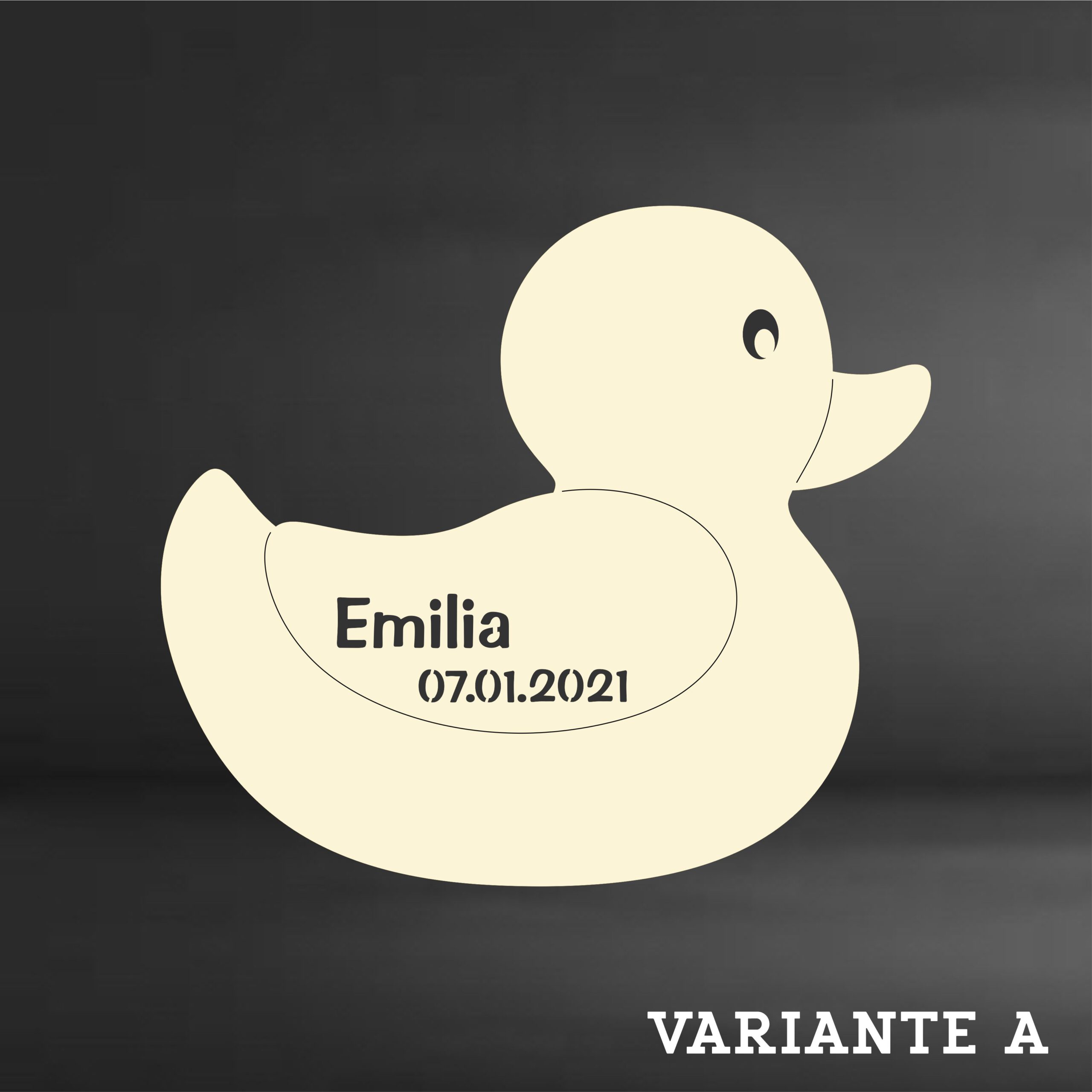 personalisiertes Namensschild "Ente" - Memoria 3D